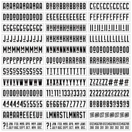 49 And Market Rub-On Transfers - Mister Letters & Numbers | Buddly Crafts