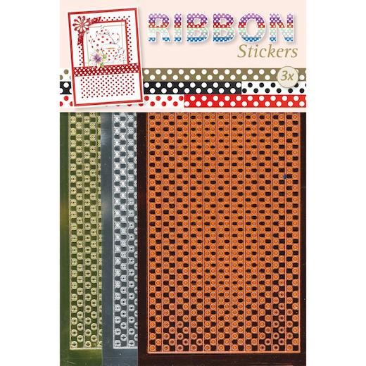 JEJE Peel Off Ribbon Stickers 3pcs - Polka Dots 3.9868 | Buddly Crafts