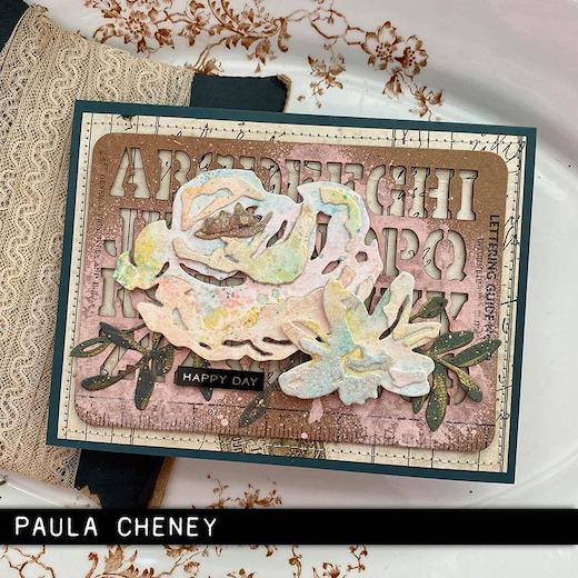 Sizzix Thinlits Die Set 4pcs - Brushstroke Flowers #4 by Tim Holtz 665849 | Buddly Crafts