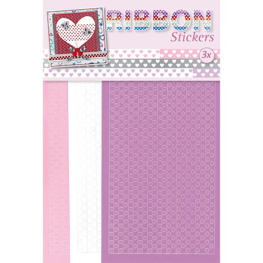 JEJE Peel Off Ribbon Stickers 3pcs - Hearts 3.9871 | Buddly Crafts