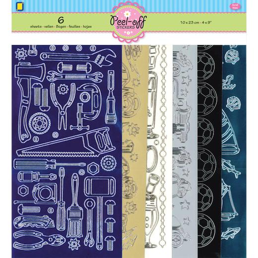 JEJE Peel Off Stickers 6pcs - Male 3.9906 | Buddly Crafts