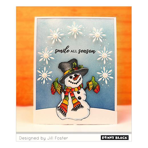 Penny Black Mini Clear Stamps - Happy Snowman 30-503 | Buddly Crafts