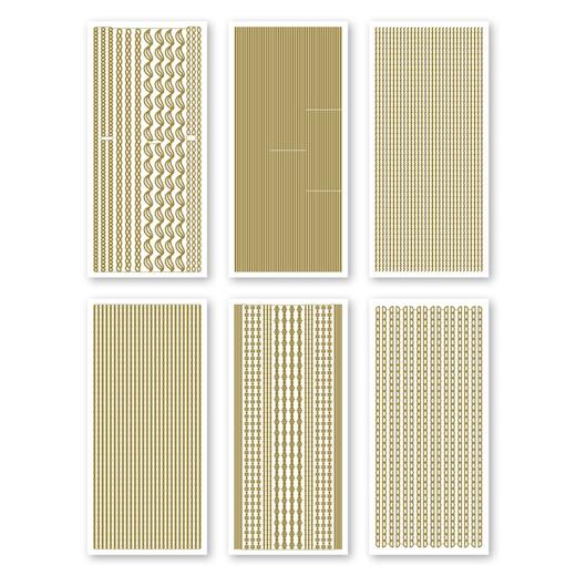 JEJE Peel Off Stickers 6pcs - Borders Gold 3.9890 | Buddly Crafts