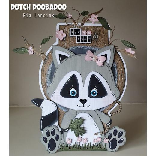 Dutch Doobadoo A5 Build Up Template - Raccoon 470.713.817 | Buddly Crafts