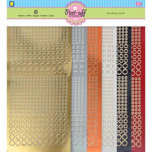 JEJE Peel Off Stickers 6pcs - Dots 3.9917 | Buddly Crafts