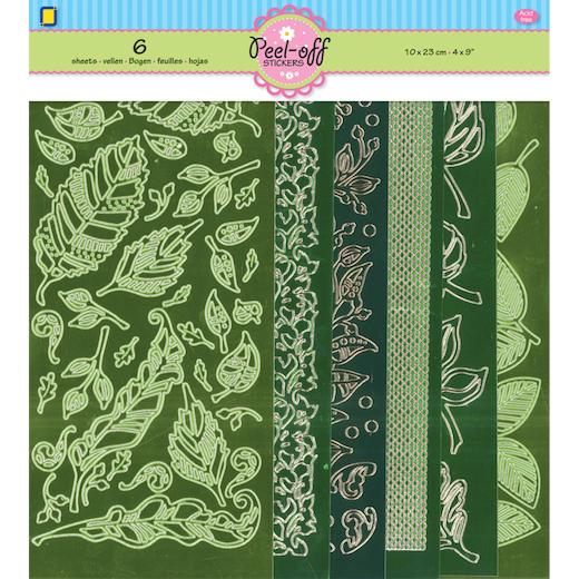 JEJE Peel Off Stickers 6pcs - Leaves 3.9907 | Buddly Crafts