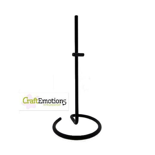 CraftEmotions 12cm x 26cm Black Metal Stand for Styrofoam | Buddly Crafts