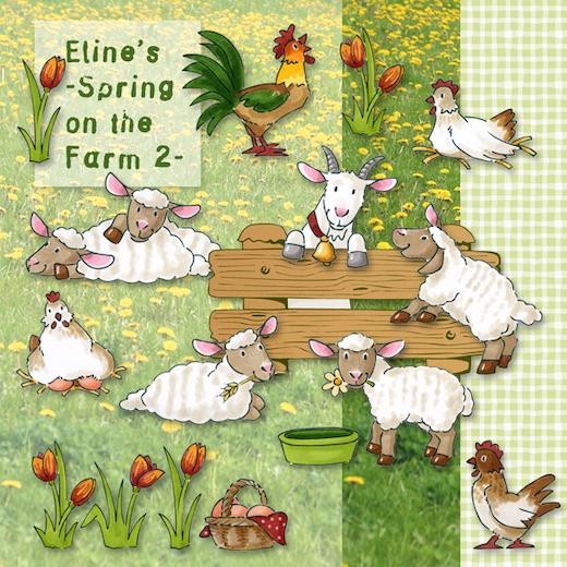 Eline's Digital ClipArt Set - Spring on the Farm 2 | Buddly Crafts
