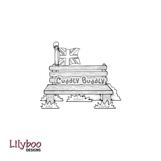 Lilyboo Designs Digital Stamp - Union Jack Bench | Buddly Crafts