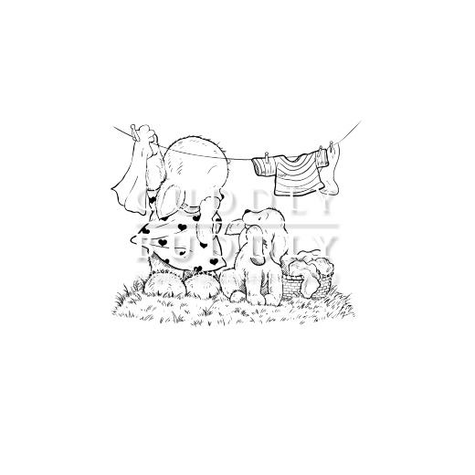 Pachela Studios Digital Stamp - Toby Tumble Wash Day | Buddly Crafts