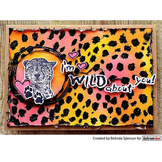 Darkroom Door Background Cling Rubber Stamp - DDBS054 Cheetah | Buddly ...