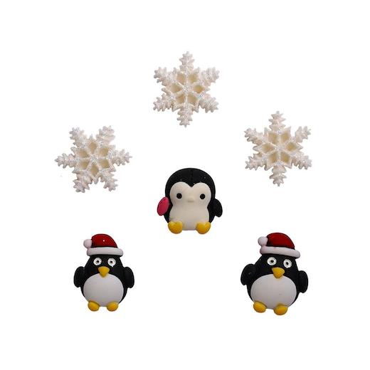 Buttons Galore Flatbacks - Winter Waddlers | Buddly Crafts