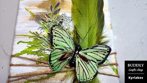 Butterfly & Feathers Canvas | Buddly Crafts