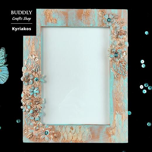 Floral Embellished Photo Frame | Buddly Crafts